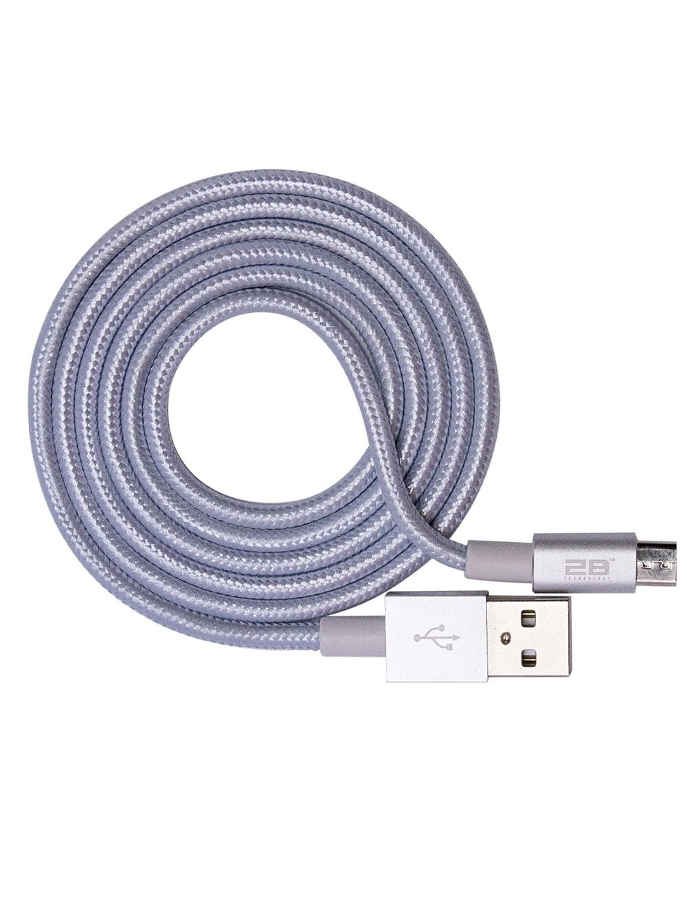 2B (DC07S) Mobile Cable - USB A to Micro 5 Pin Cable - Silver r | 2B Egypt