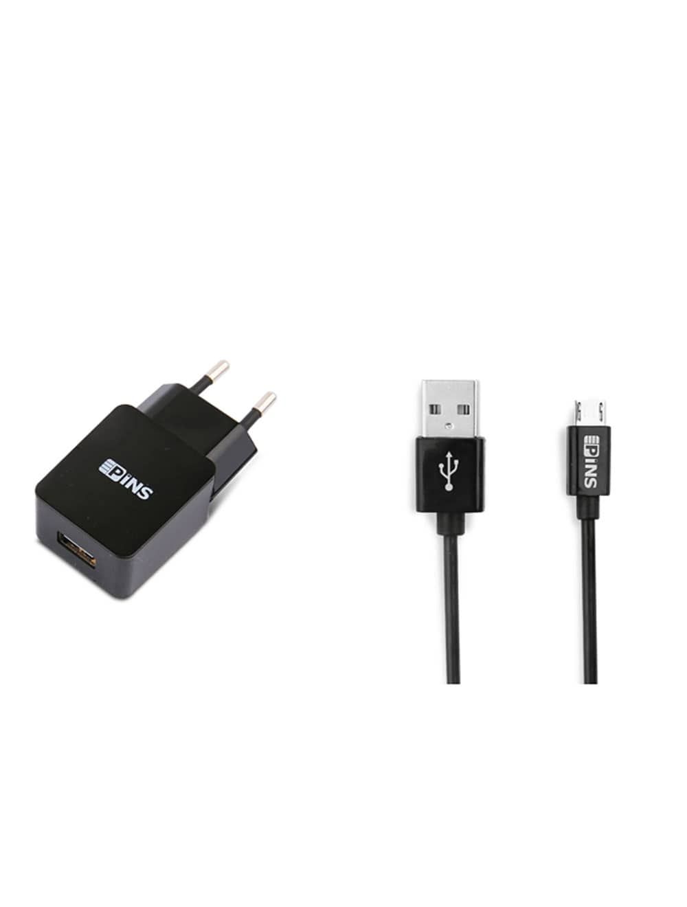 Pins Home charger Micro USB 1 A 1USB - Black | 2B Egypt
